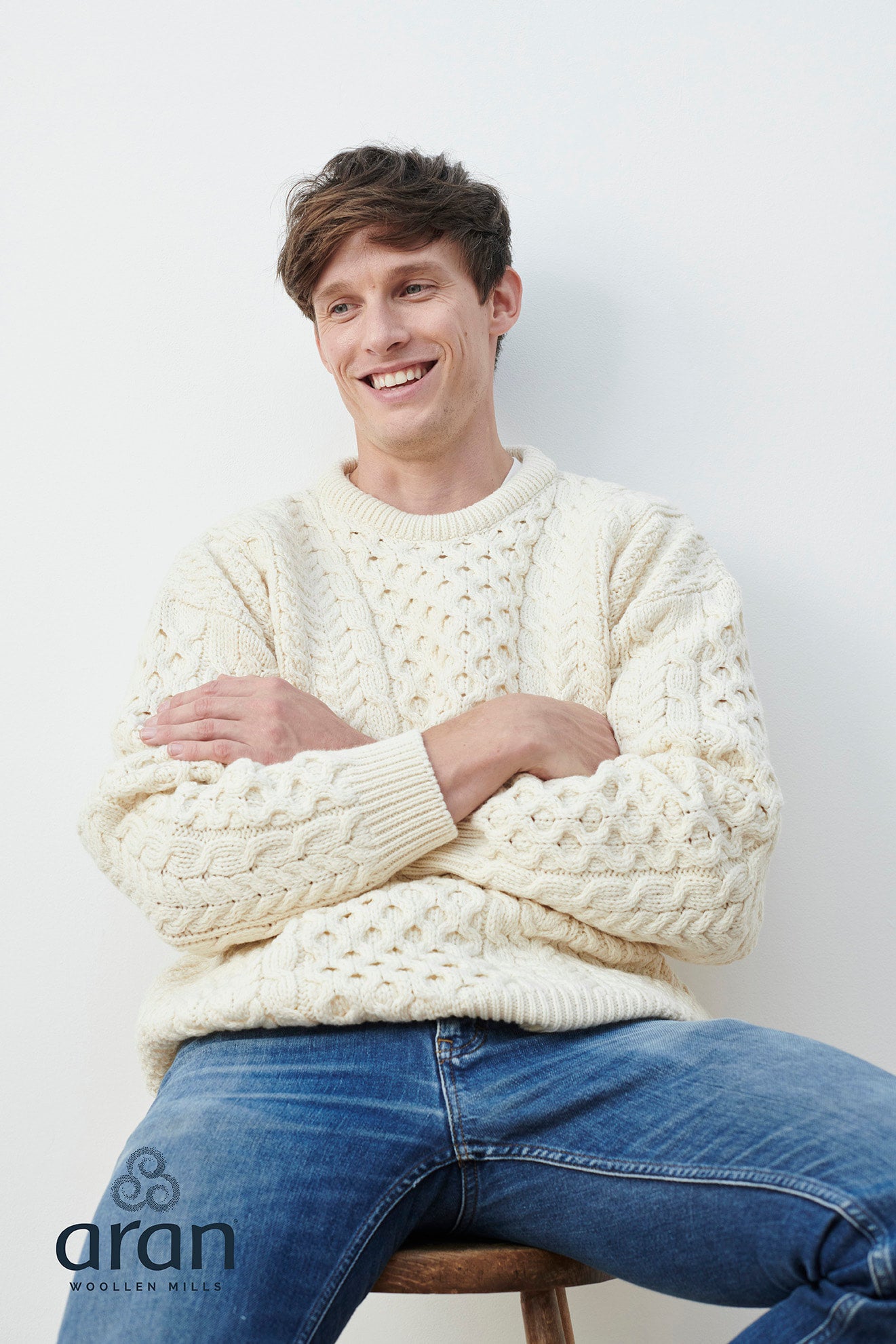Traditional Aran Sweater | The Irish Shop Philadelphia Christmas Village